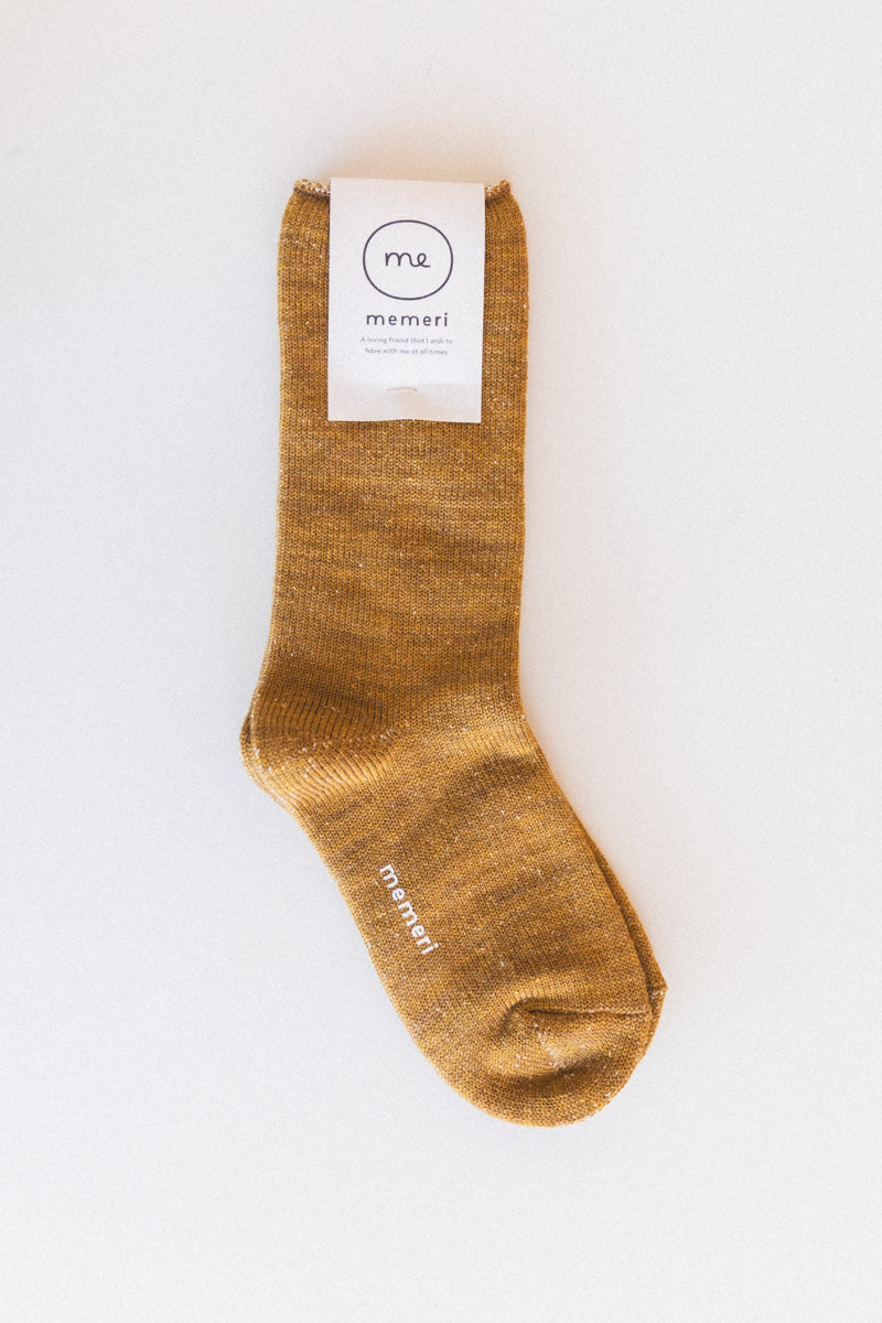 WOOL SILK SOCKS IN MUSTARD — Shop Boswell